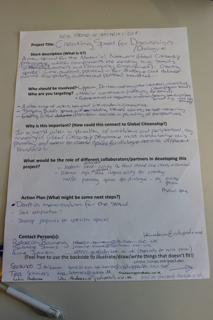 3rd Strand Creating Space for Discussion and Dialogue – Mind Map – CEMUS