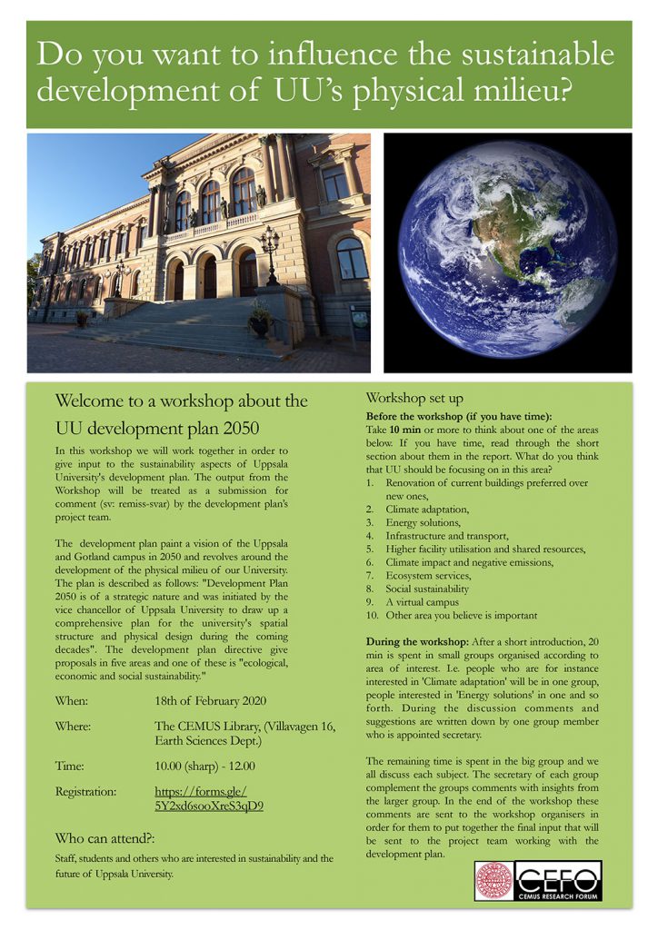 Feb 18: Open workshop – Do you want to influence the sustainable ...