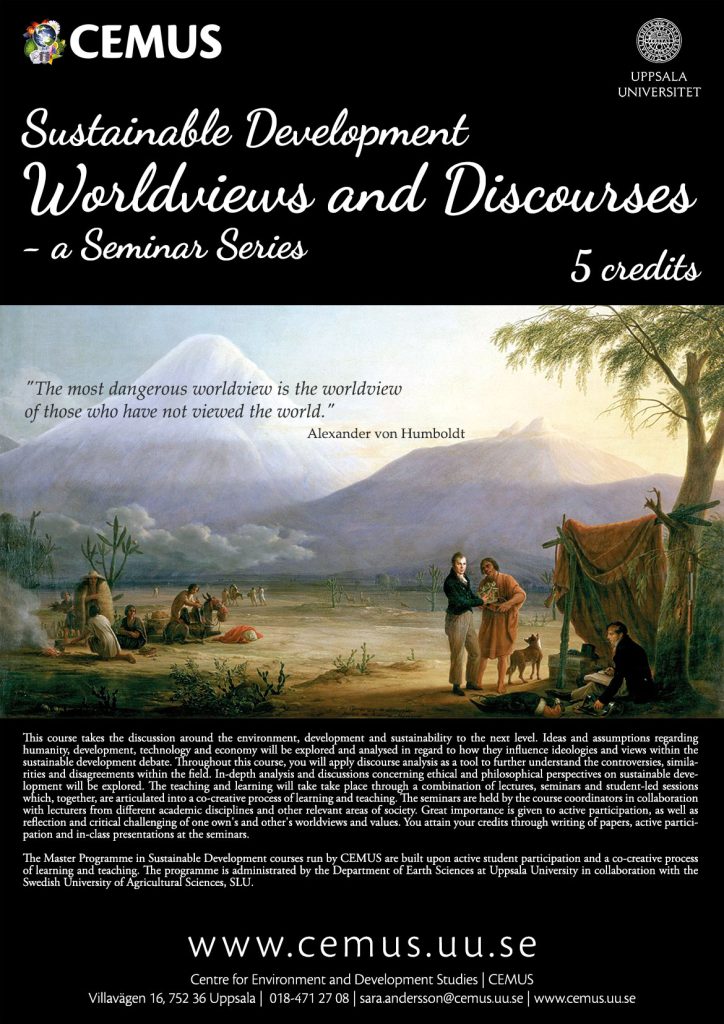 Master Programme in Sustainable Development – CEMUS